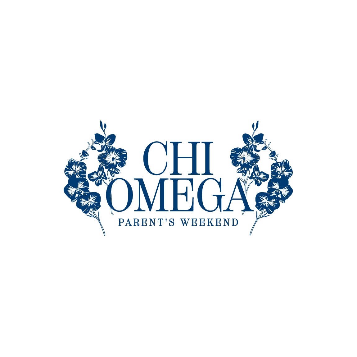 Chi Omega Floral Pattern Parent's Weekend Shirt | Fresh Prints