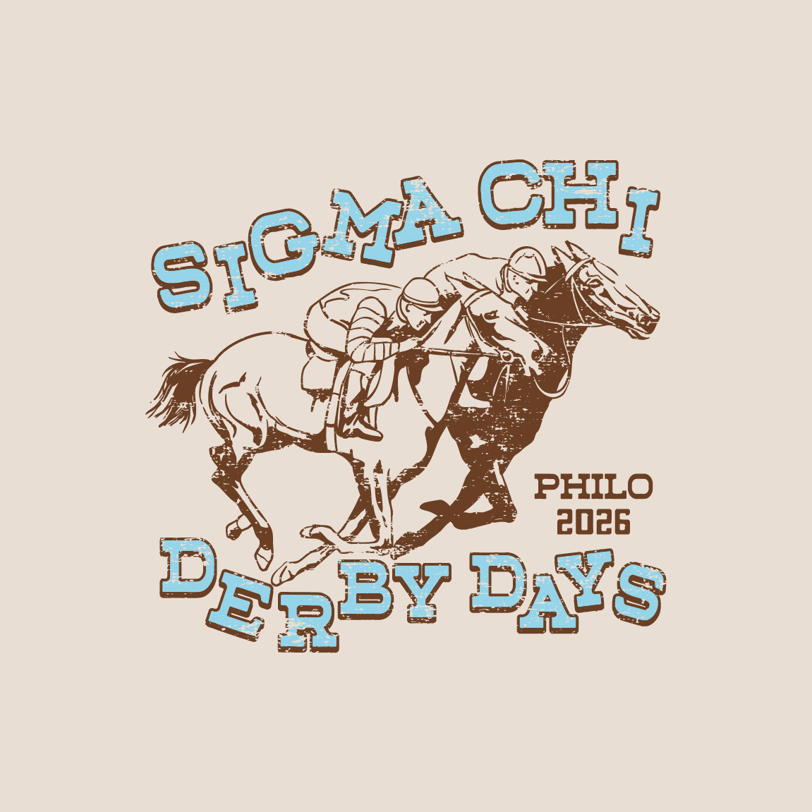 Sigma Chi Derby Days Horse Racing Philanthropy Shirt | Fresh Prints