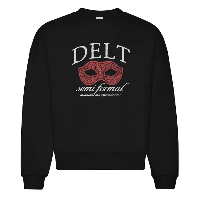 Delta Tau Delta Ornate Mask Semi Formal Sweater | Fresh Prints