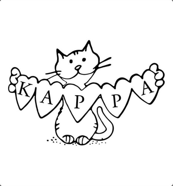 Hand Drawn Cat Heart Paper Chain PR Shirt Kappa Kappa Gamma Merch ...