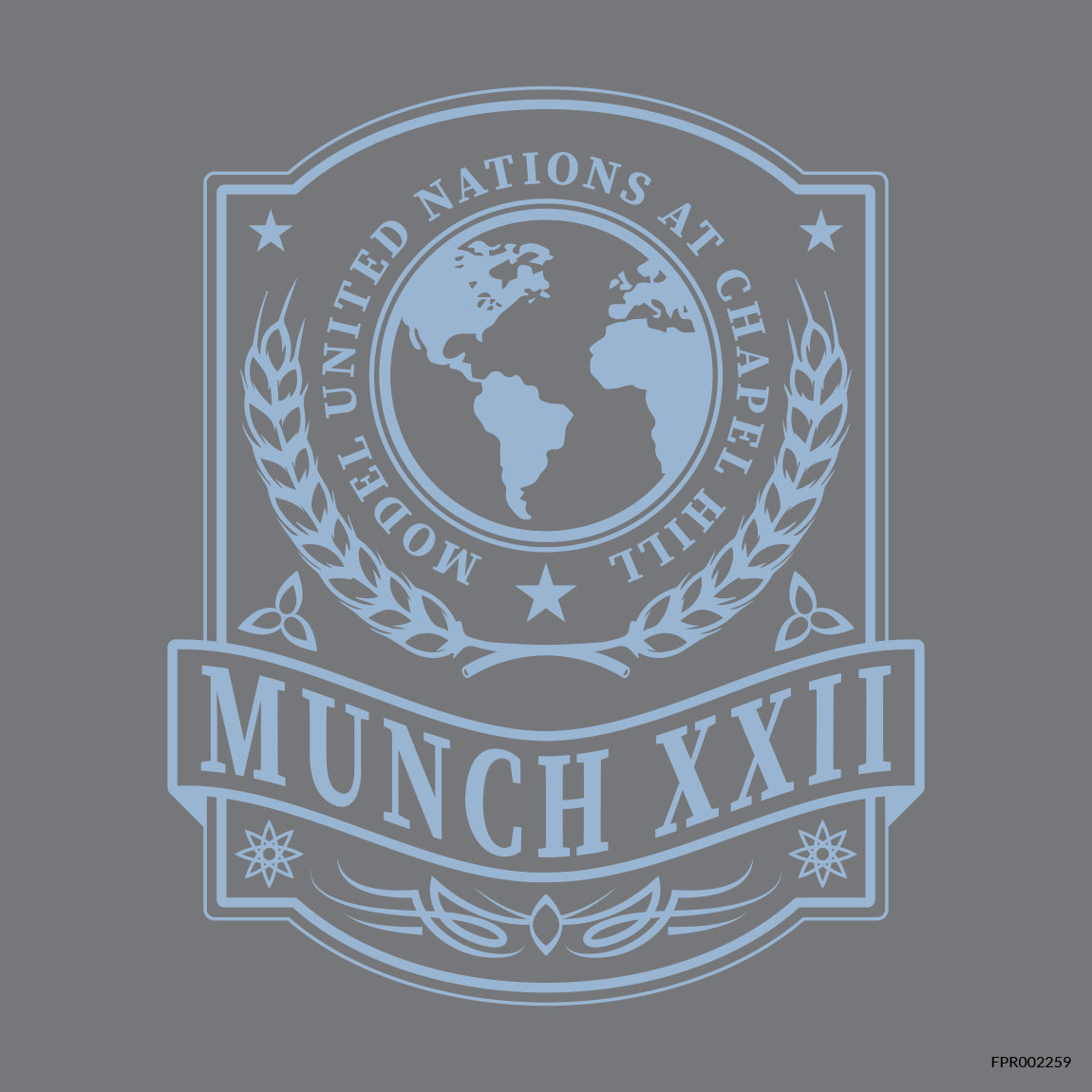 Classic Pale Blue Logo Shirt Model United Nations Merch | Fresh Prints