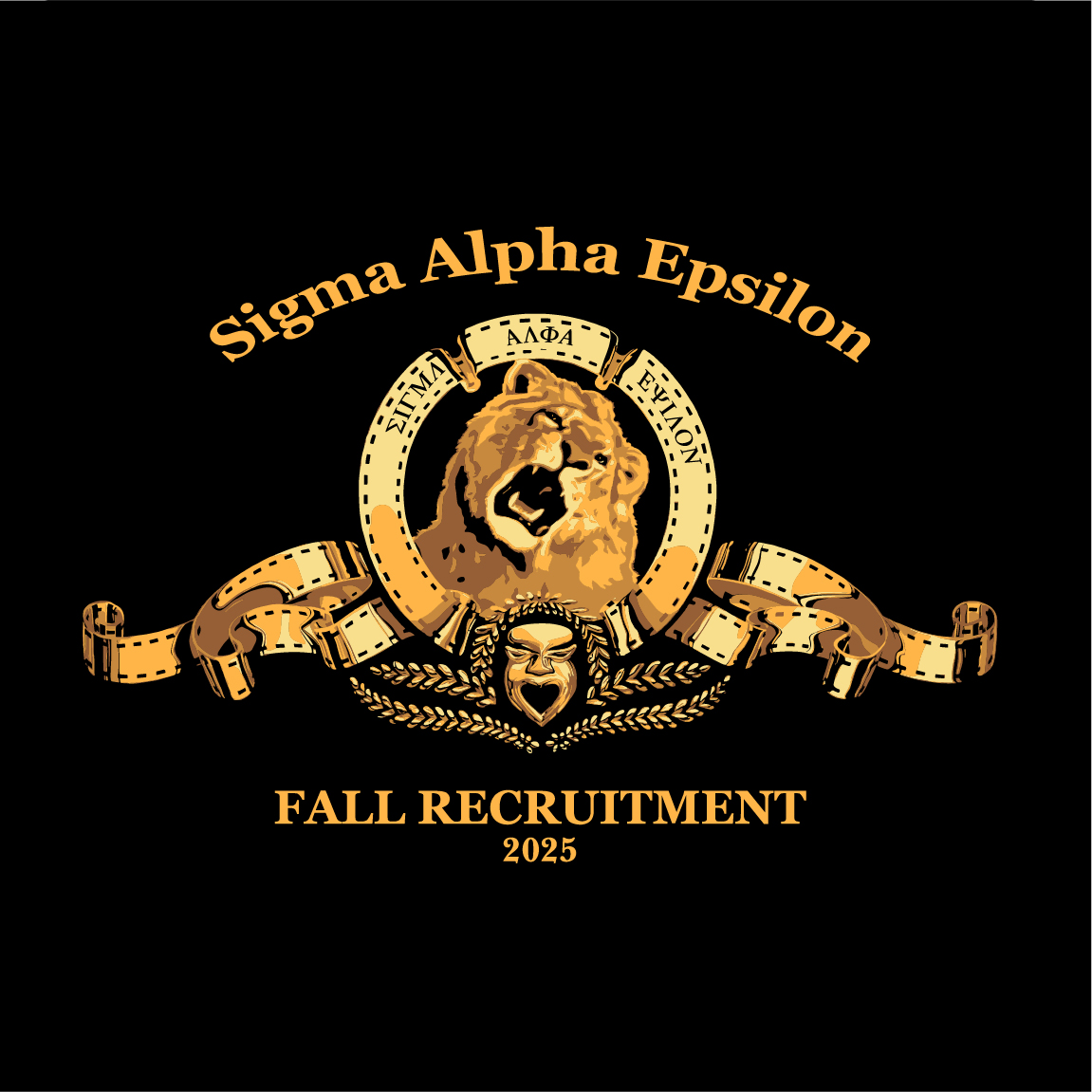 Sigma Alpha Epsilon Lion Emblem Fall Recruitment Shirt | Fresh Prints