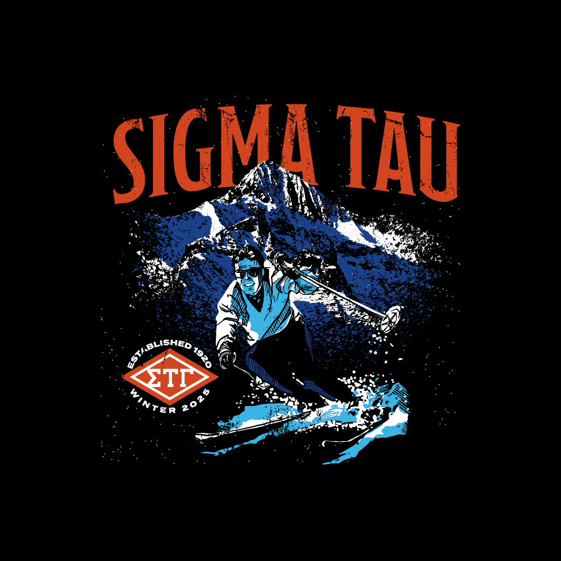 Sigma Tau Gamma Skier and Mountain PR Sweater | Fresh Prints