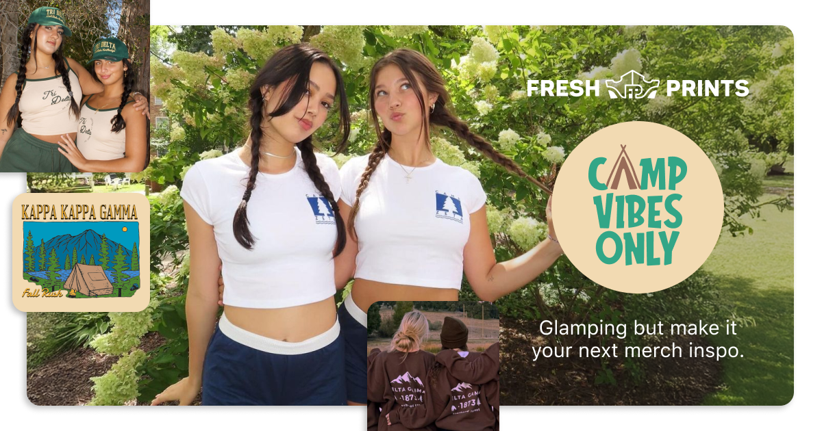 Camp Vibes Only Sorority & Fraternity Bid Day Themes | Fresh Prints