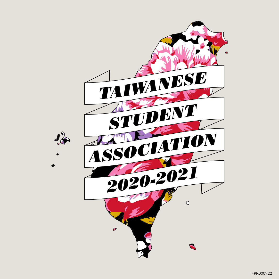Floral Map Hoodie Taiwanese Student Association Merch | Fresh Prints