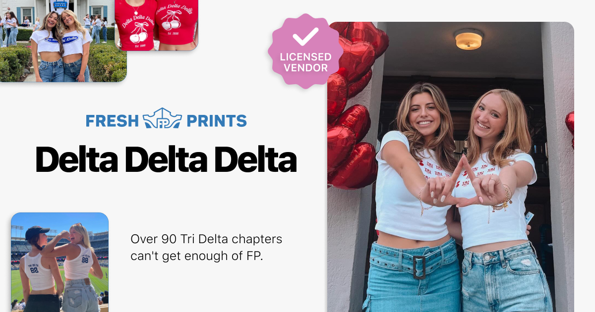 Tri Delta Merch | Trending Delta Delta Delta Designs | Fresh Prints