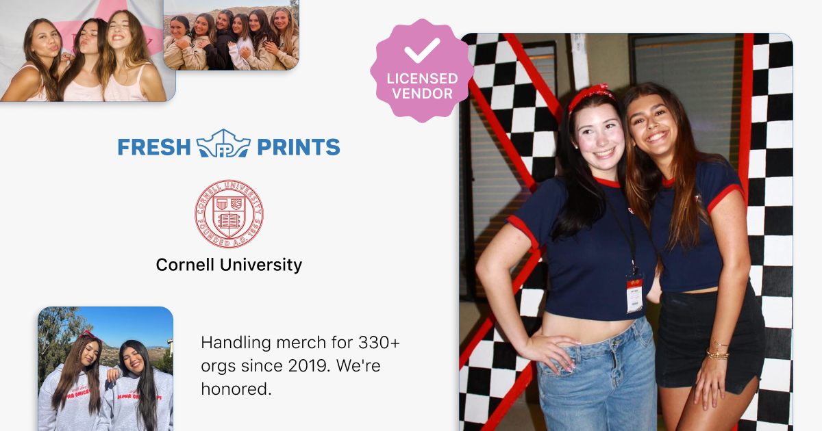 Licensed Cornell University Merch | Fresh Prints