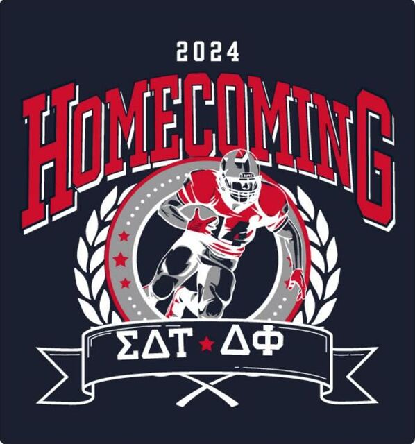 Athletic Greek Homecoming Sweater Sigma Delta Tau Merch | Fresh Prints