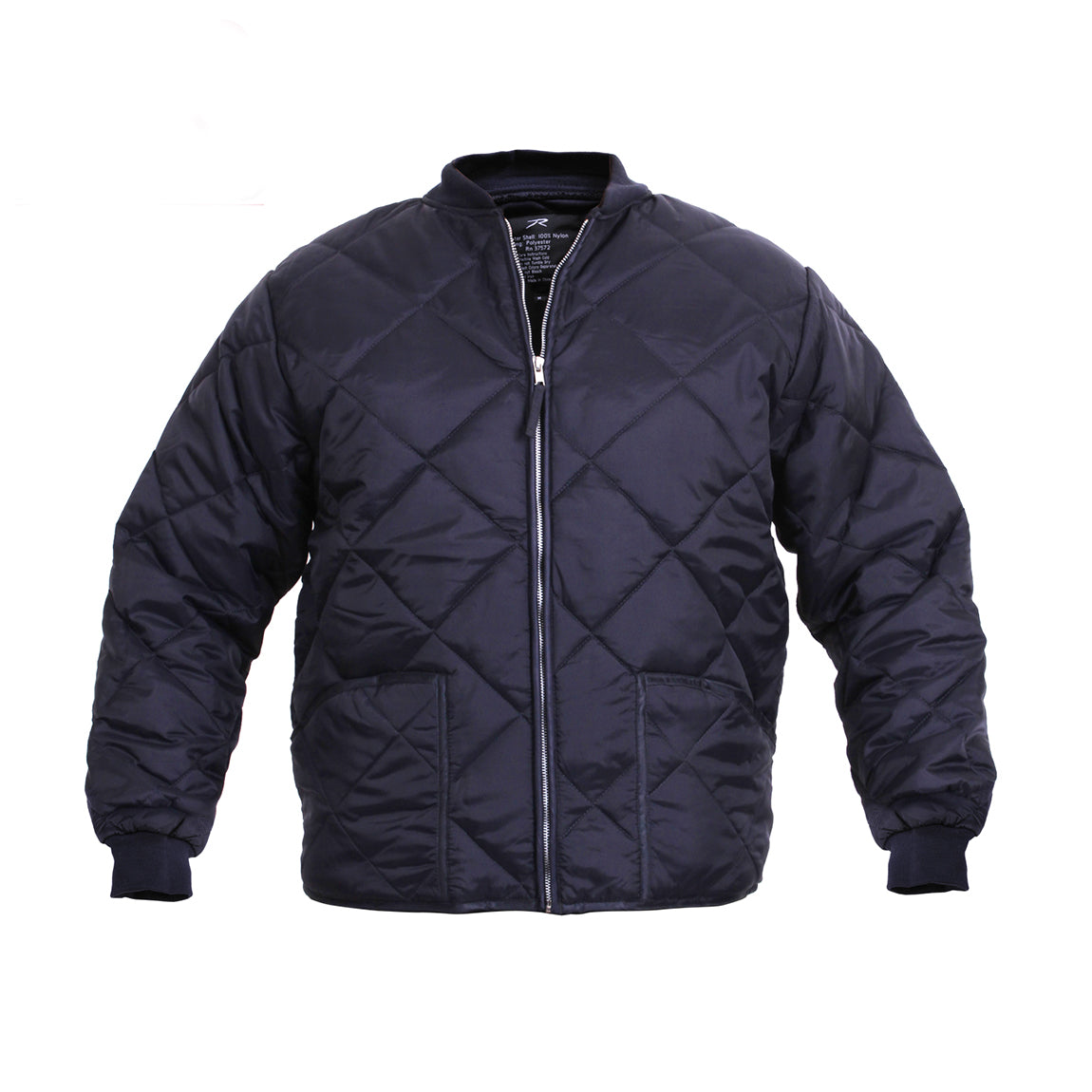 Rothco Diamond Nylon Quilted Flight Jacket - Navy Blue | Fresh Prints