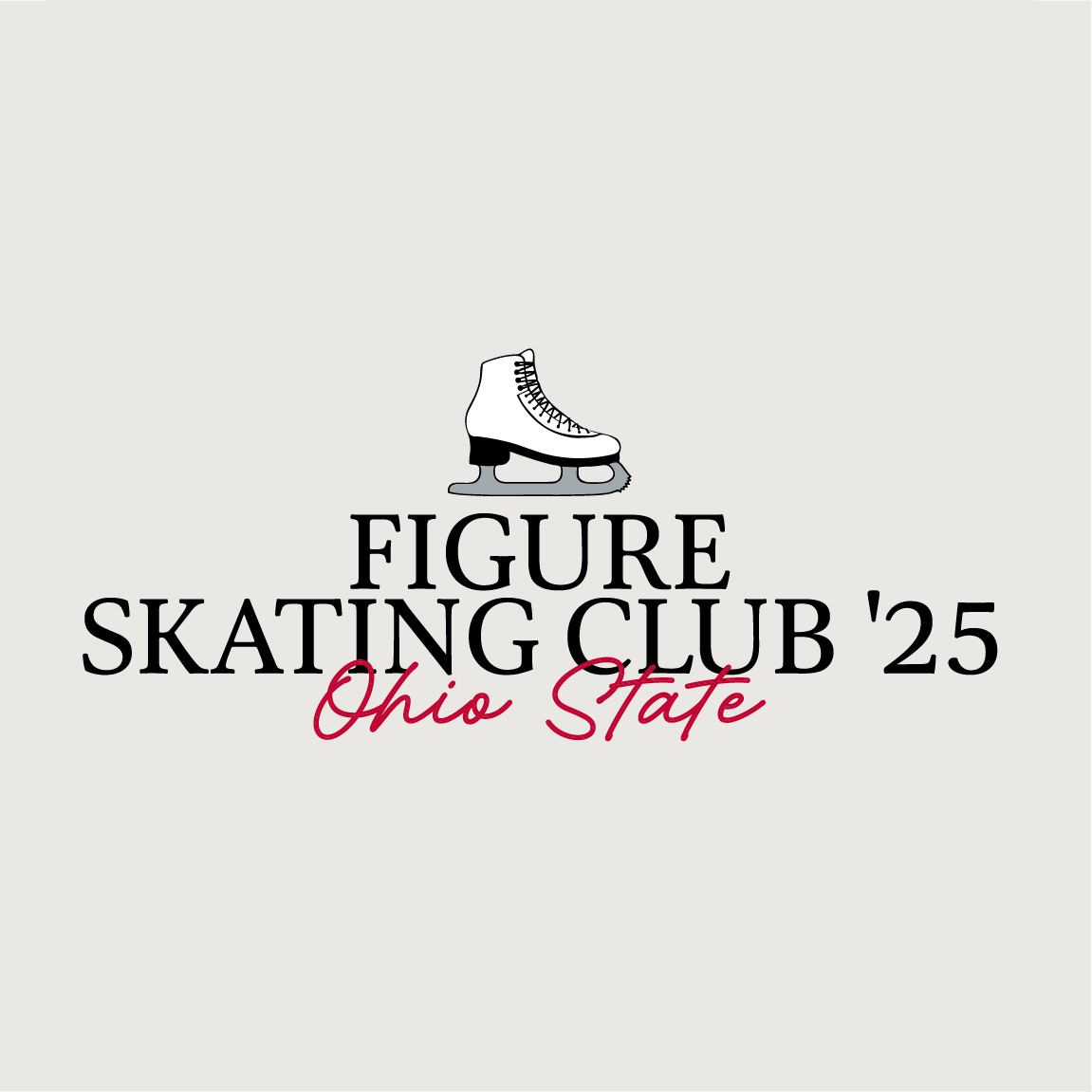 Ohio State Figure Skate Graphic PR Hoodie | Fresh Prints