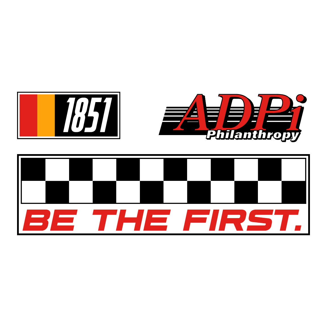 Alpha Delta Pi Finish Line and Race Themed Patches Philanthropy Hoodie ...