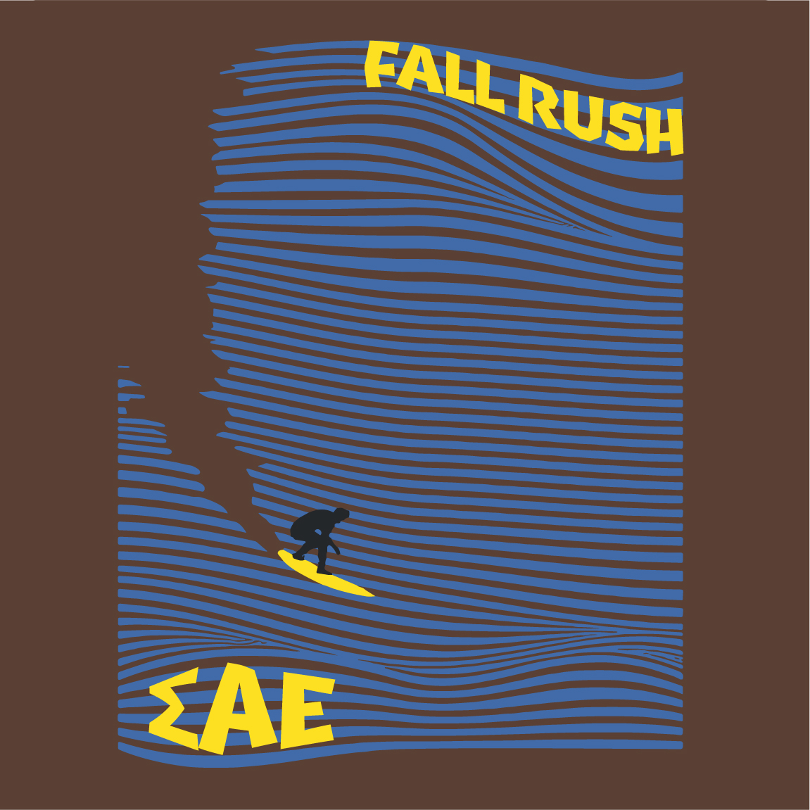 Sigma Alpha Epsilon Jaws Wavy Stripes Surfer Graphic Fall Rush Shirt ...