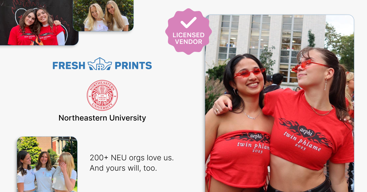 Licensed Northeastern University Merch | Fresh Prints