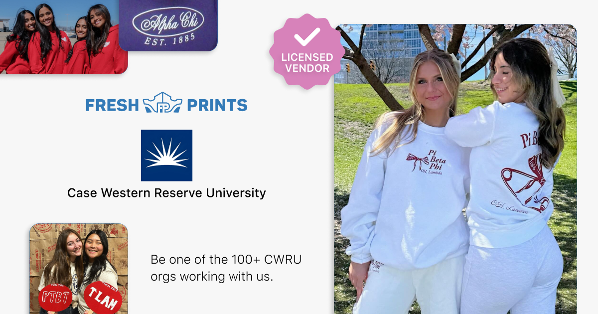 Licensed Case Western Reserve University Merch | Fresh Prints