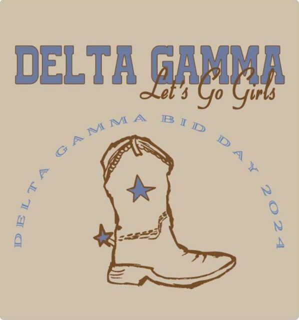 Western Boot Bid Day Crop Top Delta Gamma Merch | Fresh Prints