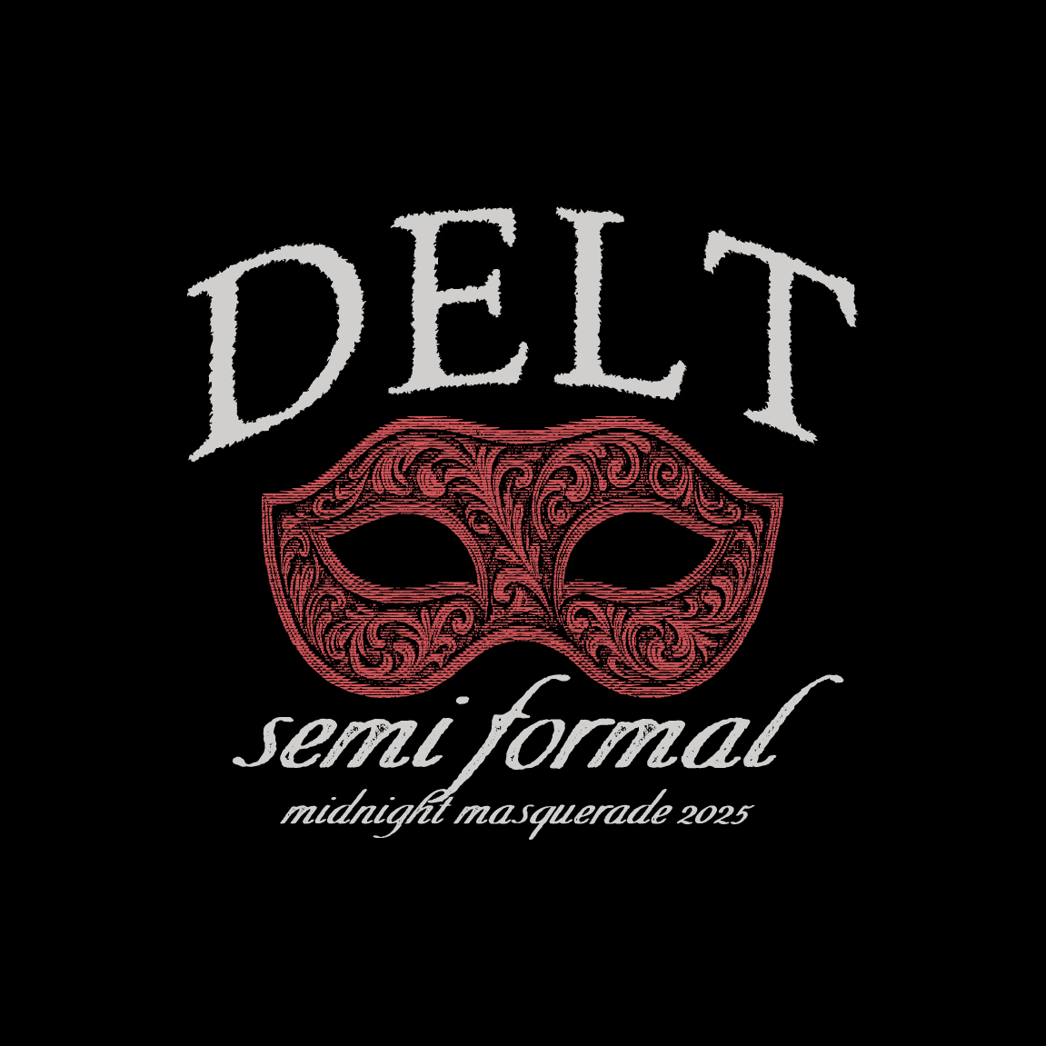 Delta Tau Delta Ornate Mask Semi Formal Sweater | Fresh Prints