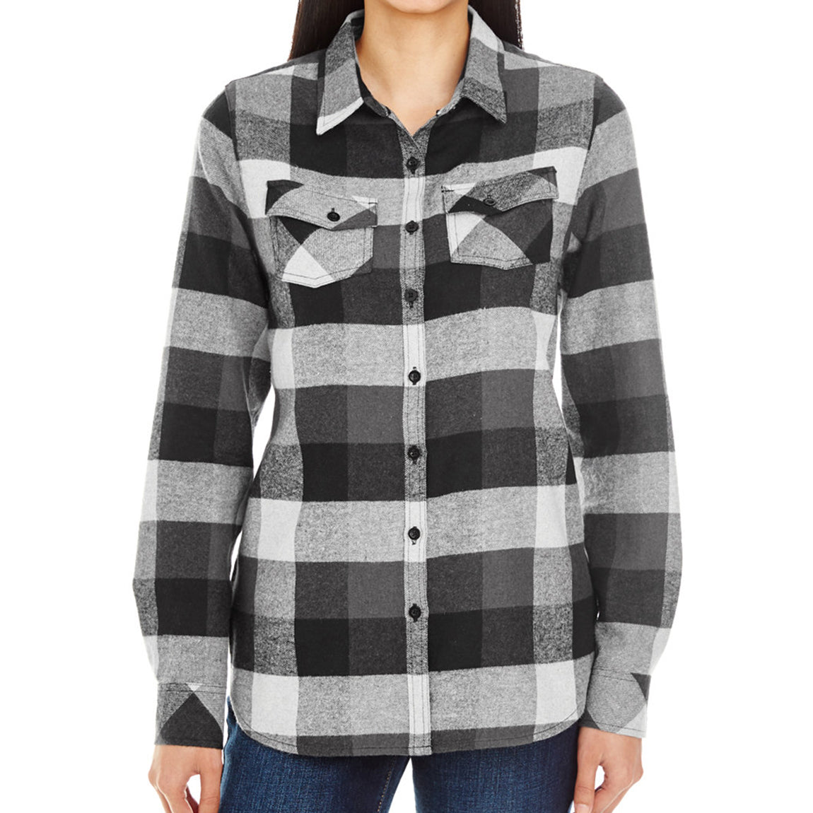 Burnside Ladies' Plaid Boyfriend Flannel Shirt | Fresh Prints
