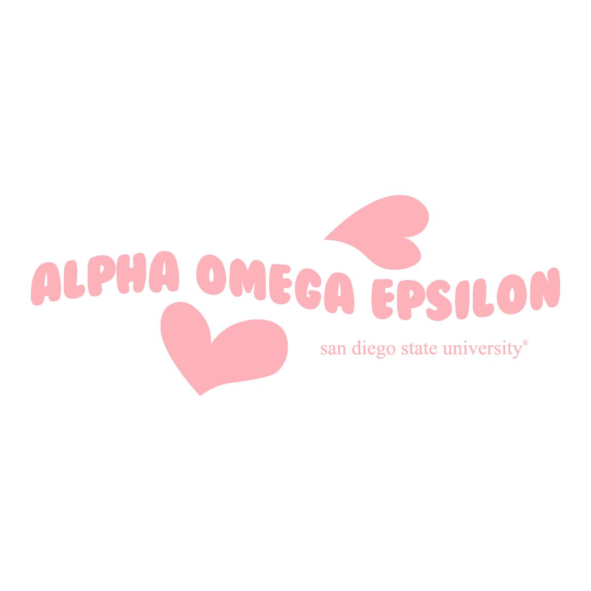 Cute Curved Pink Alpha Omega Epsilon Texts And Hearts PR Tank Alpha ...