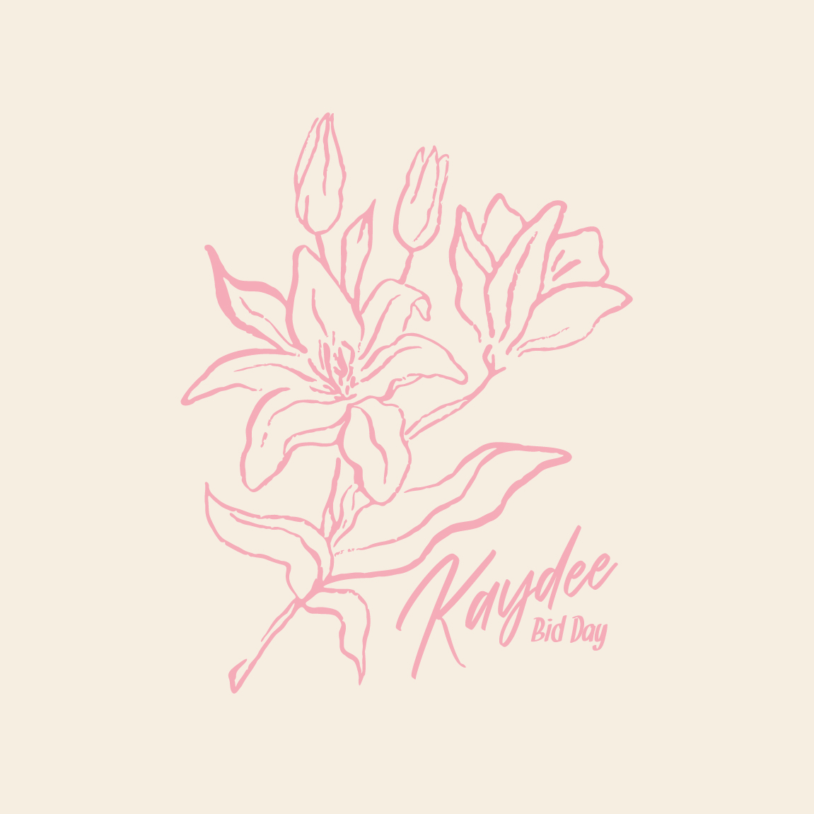 Kappa Delta Pink Floral Graphic Bid Day Hoodie | Fresh Prints