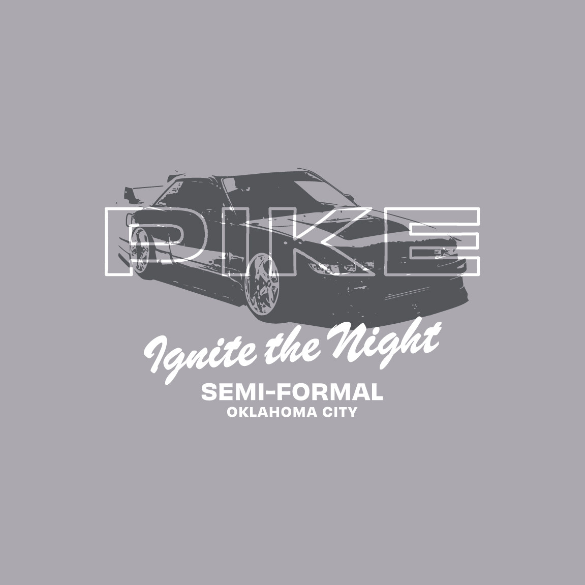 Pi Kappa Alpha Bold Text Car Graphic Semi-Formal Sweater | Fresh Prints