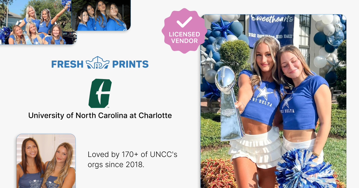 Licensed University of North Carolina at Charlotte Merch | Fresh Prints