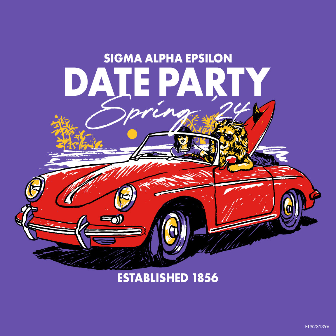 Lion Driving A Sports Car Date Party Shirt Sigma Alpha Epsilon Merch ...