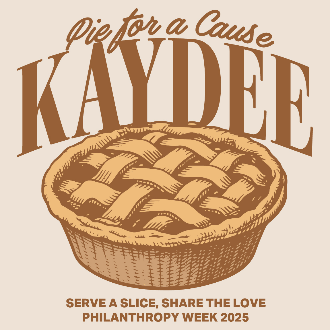 Kappa Delta Hand Drawn Pie For a Cause With Texts in Brown Philanthropy ...