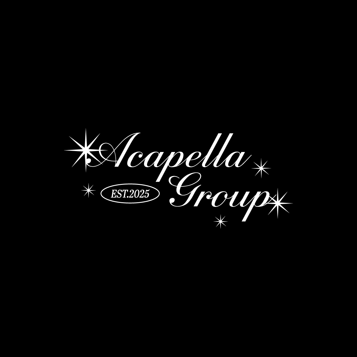 Acapella Group Sparkles and Script Text PR Shirt | Fresh Prints