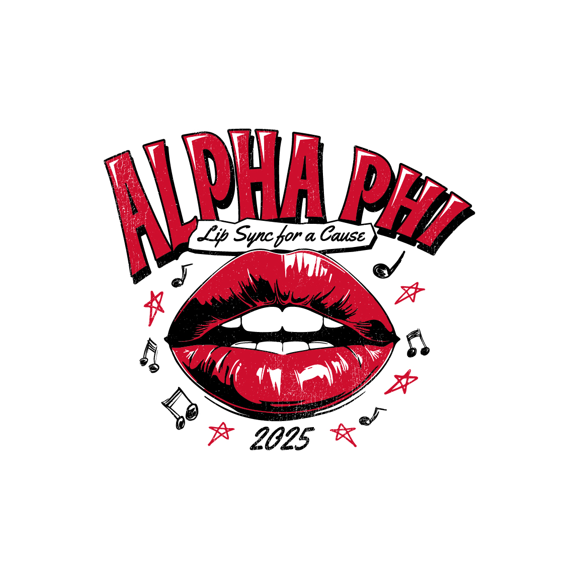 Alpha Phi Bold Lip Art Philanthropy Tank | Fresh Prints