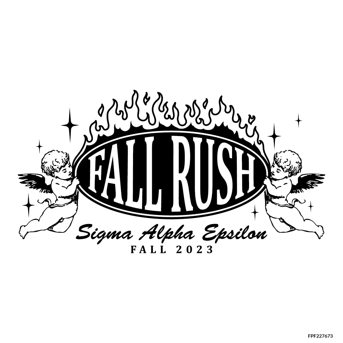 Black And White Flames Fall Rush Shirt Sigma Alpha Epsilon Merch ...
