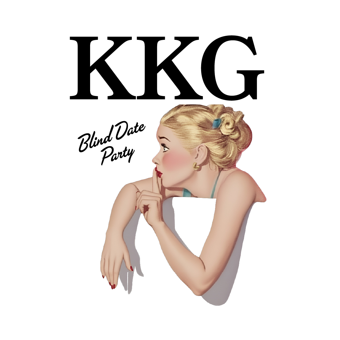 Kappa Kappa Gamma Vintage Pin-Up Blind Date Party Shirt | Fresh Prints