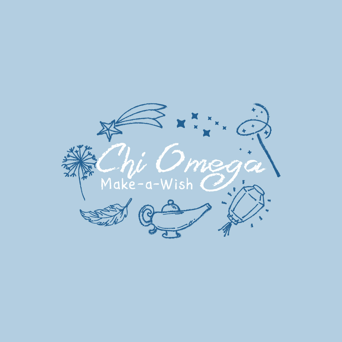 Chi Omega Make-a-Wish Starry Philanthropy Shirt | Fresh Prints