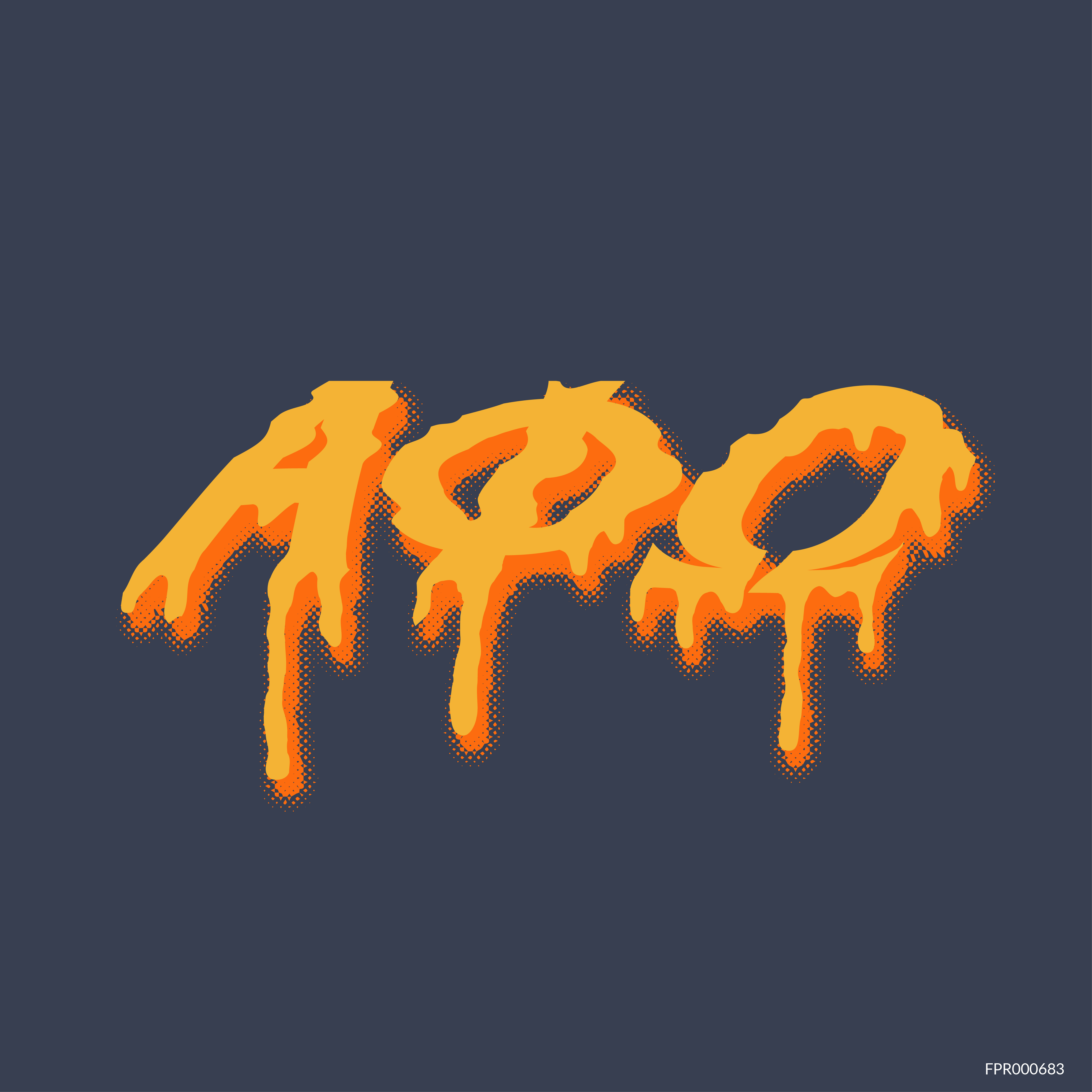 Retro Neon Drip PR Mask Alpha Phi Omega Merch | Fresh Prints