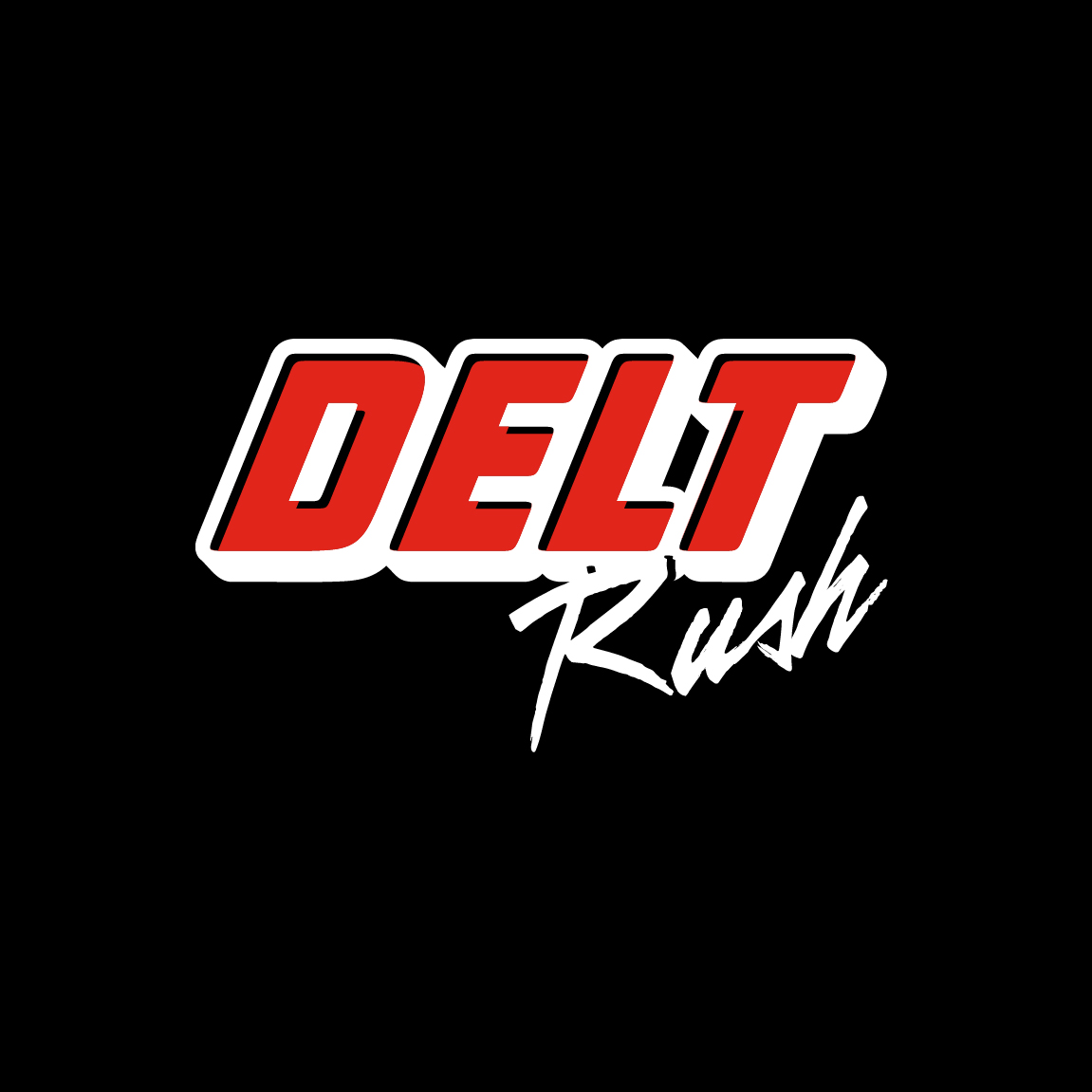 Delta Tau Delta Bold Delt Text Rush Hoodie | Fresh Prints