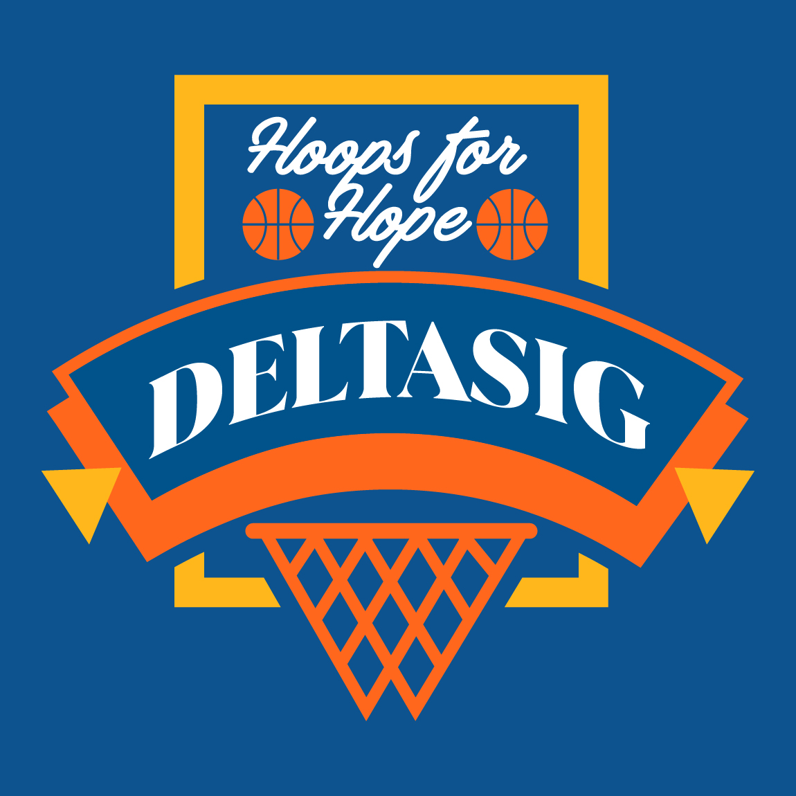 Delta Sigma Phi Hoops For Hope Flat Geometric Basketball Hoop ...